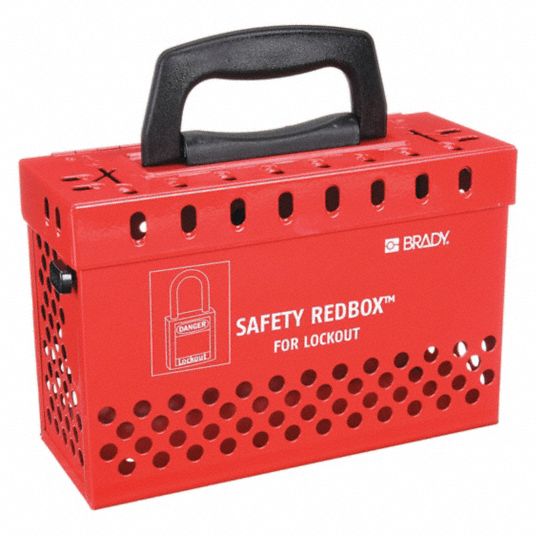 BRADY, Steel, Red, Group Lockout Box - 44ZL14|145579 - Grainger