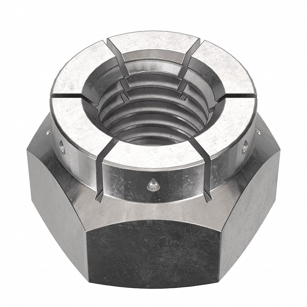 Top Lock Distorted Thread, Std Hex, Lock Nut - 44ZM97|50FC-428 - Grainger