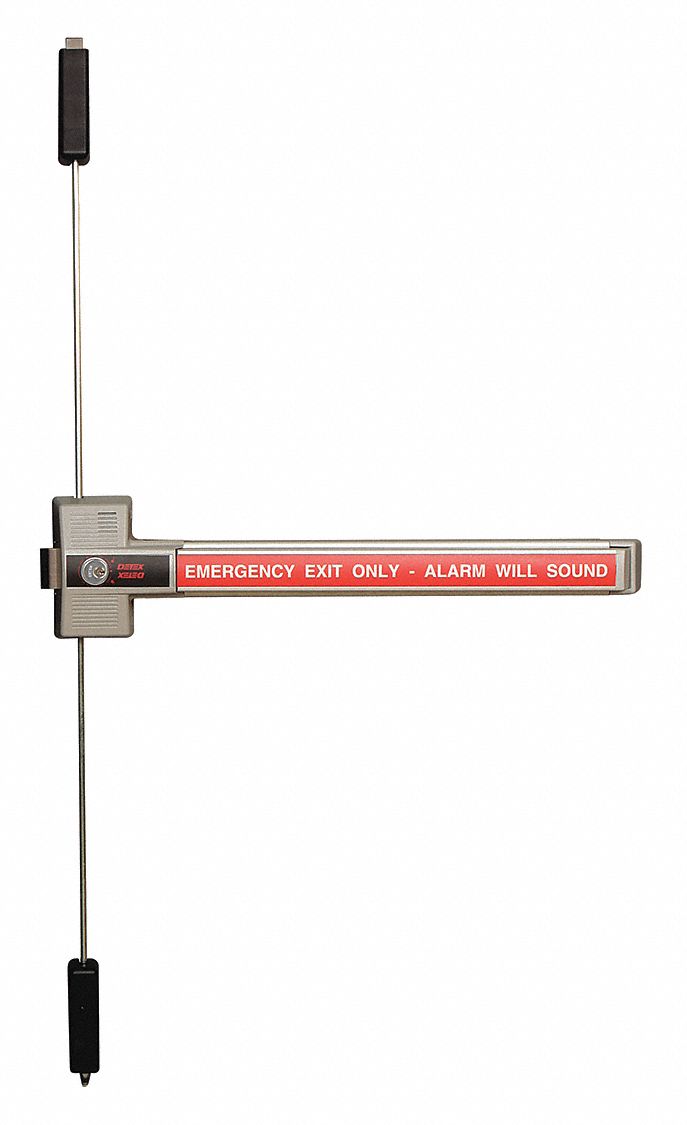 DETEX, 34 in Max Door Wd, Aluminum, Exit Device - 44ZV33|ECL-230X-TDB W ...