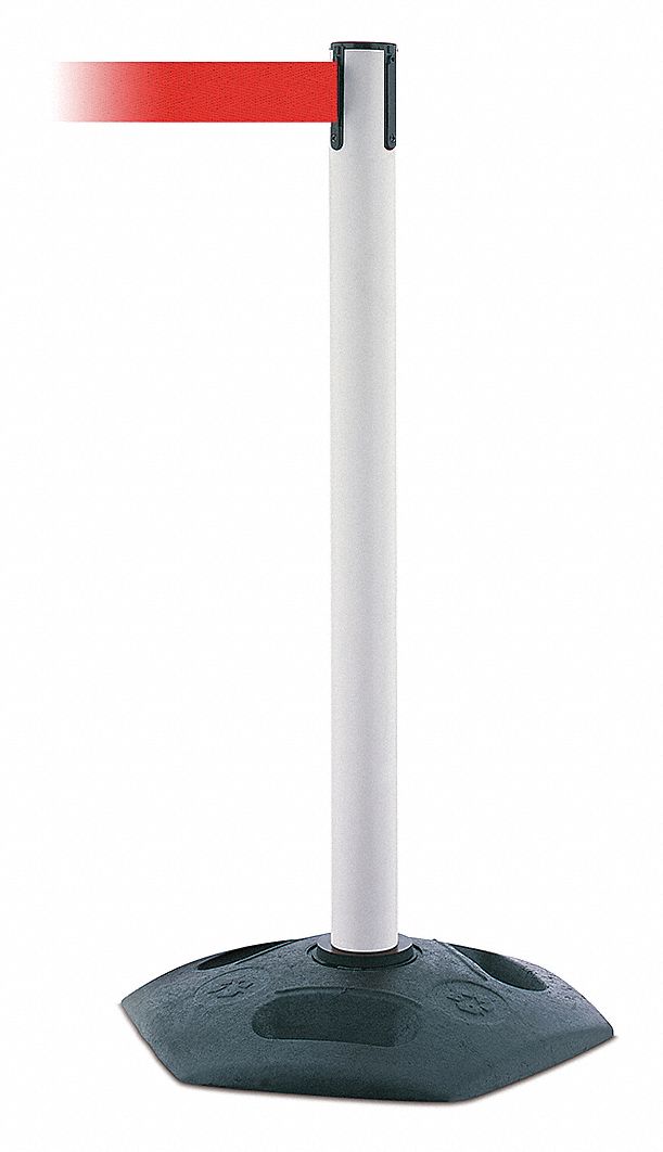 TENSABARRIER, Red, No Pattern, Barrier Post with Belt - 44ZV48|886-32 ...