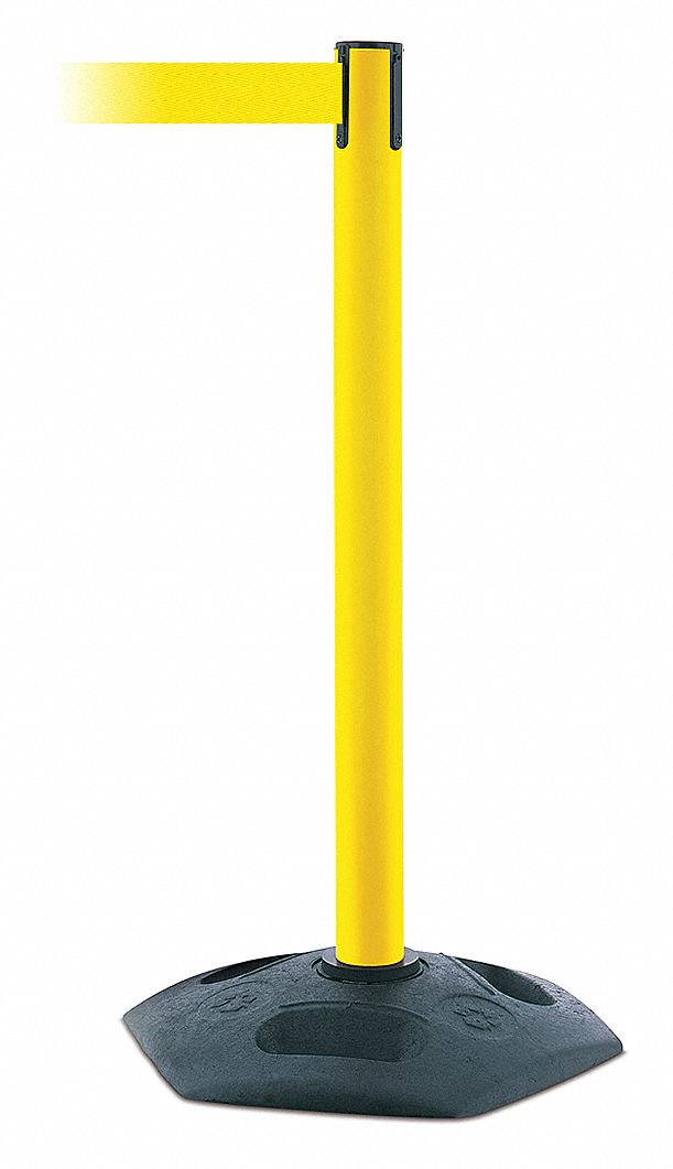 TENSABARRIER, Yellow, No Pattern, Barrier Post with Belt - 44ZV57|886 ...