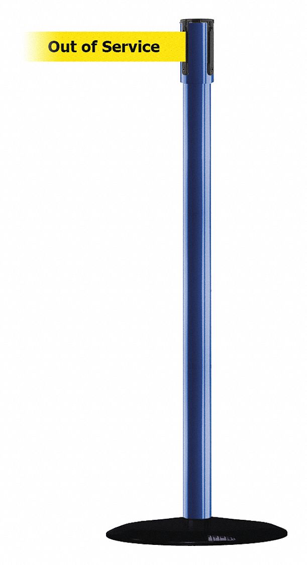 TENSABARRIER, Yellow, Out of Service, Barrier Post with Belt - 44ZW08 ...