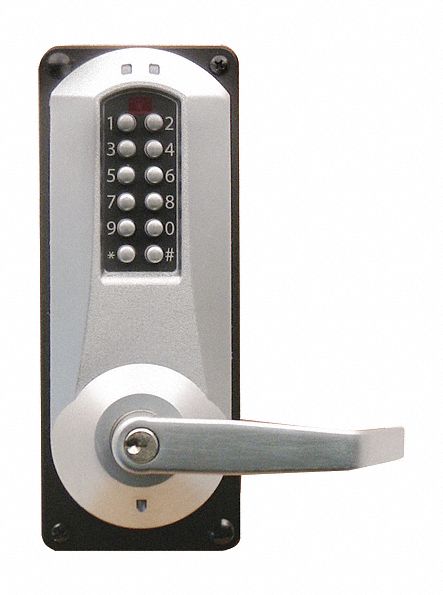 KABA E-PLEX Electronic Locks, 2-3/4" Backset, Mortise, Satin Chrome, 1/ ...