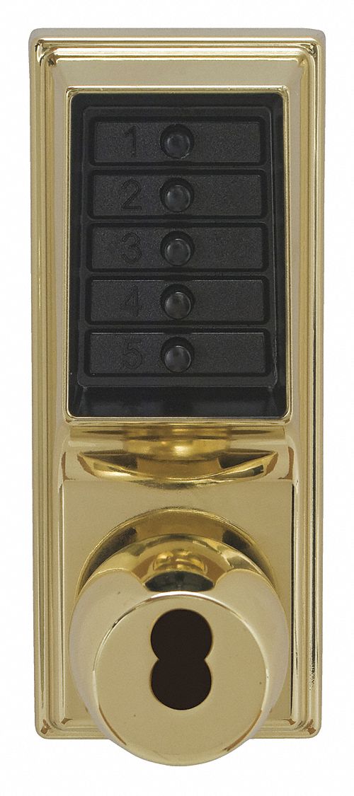 KABA SIMPLEX, Brass, Mechanical Push Button Lockset - 44ZY53|1021B-03 ...
