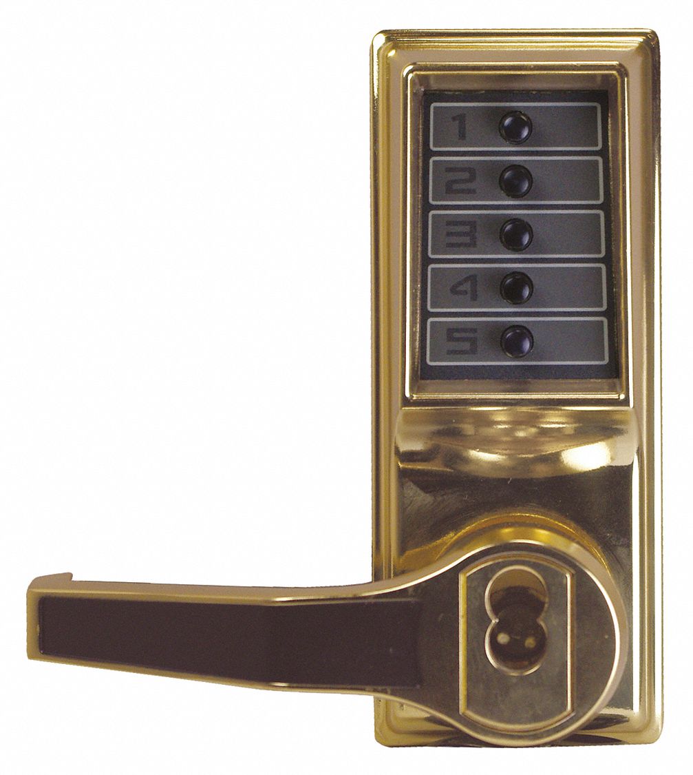 KABA SIMPLEX, ADA Compliant, Brass, Mechanical Push Button Lockset ...