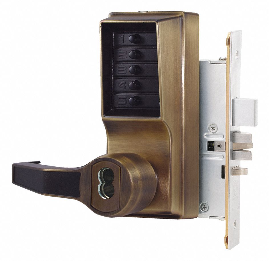 KABA SIMPLEX Mechanical Push Button Lockset, Lever, Entry - 44ZY82 ...