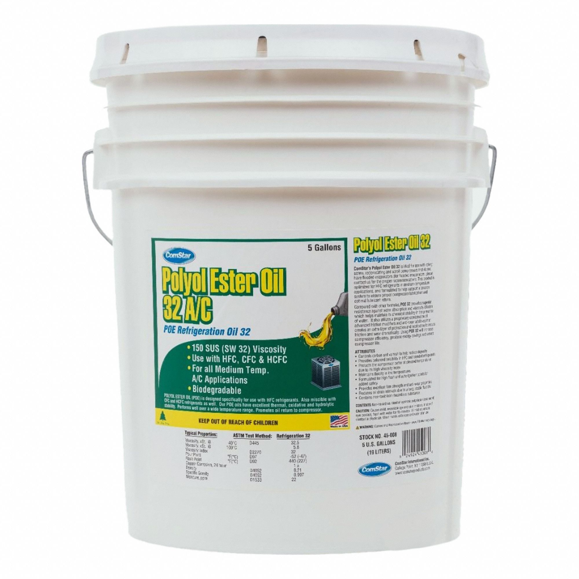 COMSTAR, Polyol Ester, 5 gal, Synthetic Oil - 896ER9|45-008 - Grainger