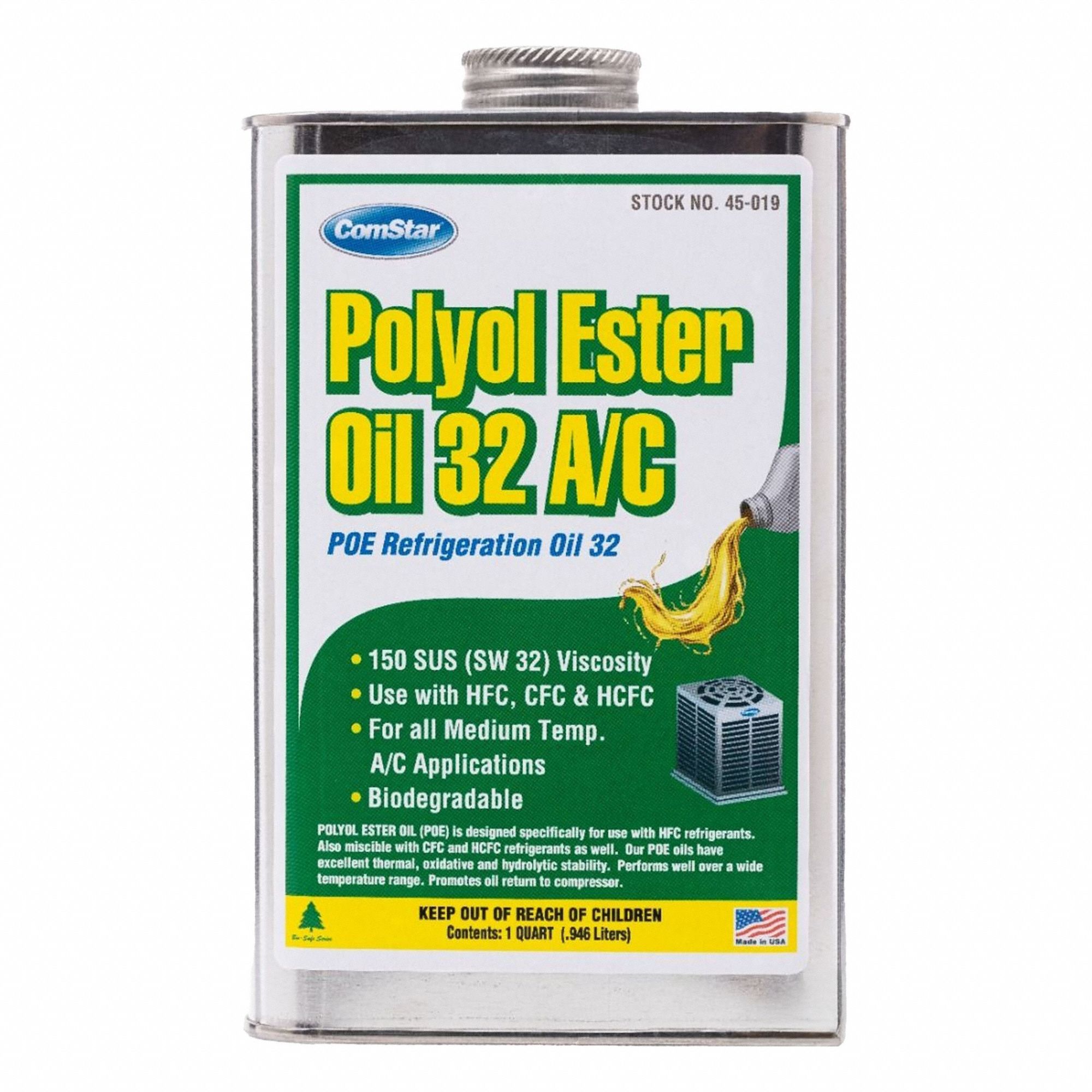 COMSTAR, Polyol Ester, 1 qt, Synthetic Oil - 896ER7|45-019 - Grainger