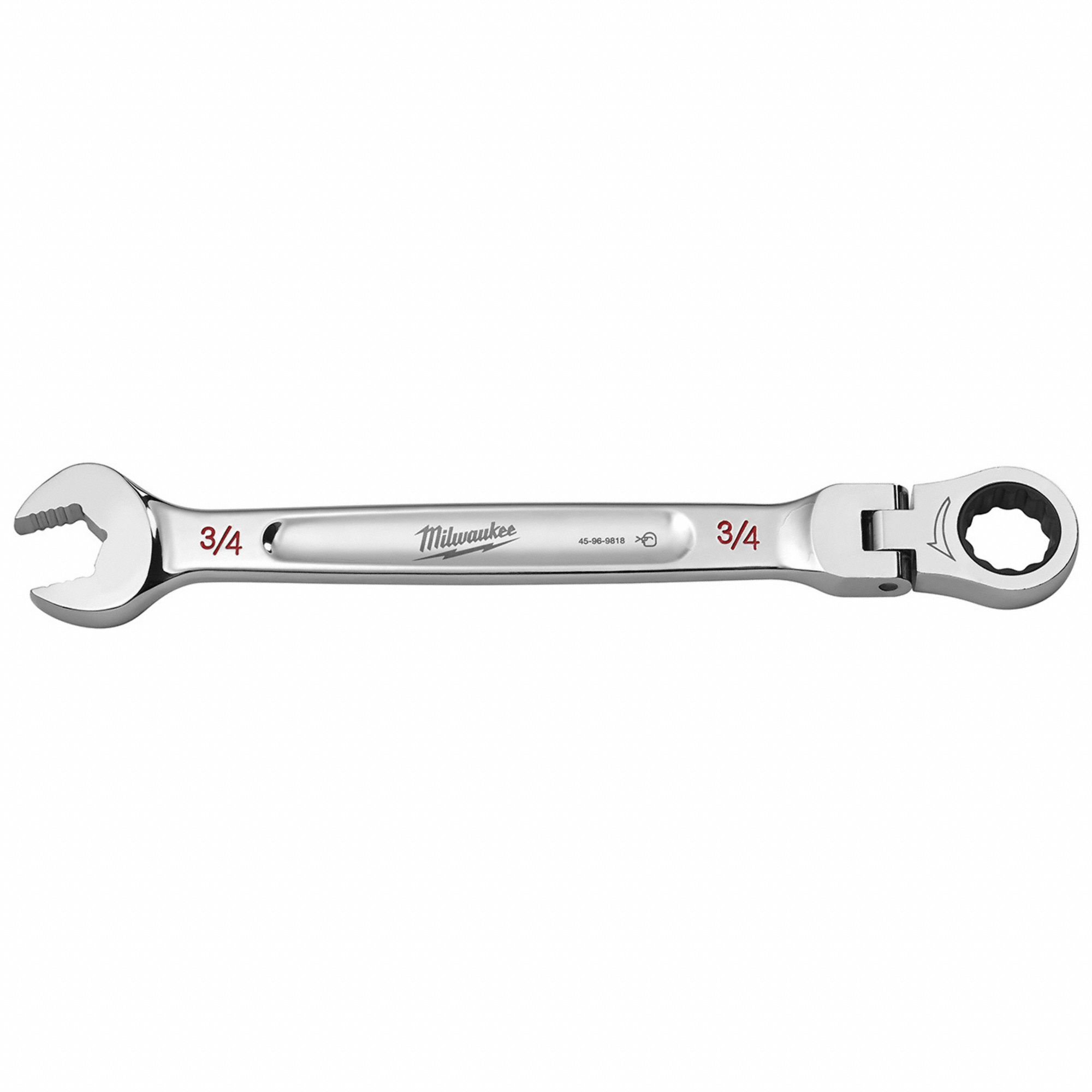 MILWAUKEE, Chrome Vanadium Steel, Chrome, Combination Wrench - 798HM2 ...