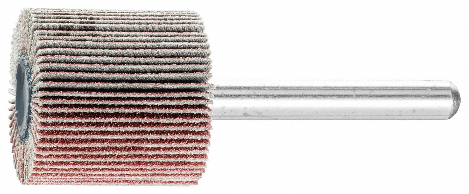 PFERD, 1 in Dia x 1 in W, 1/4 in Straight-Shank, Flap Wheel - 35ZG34 ...