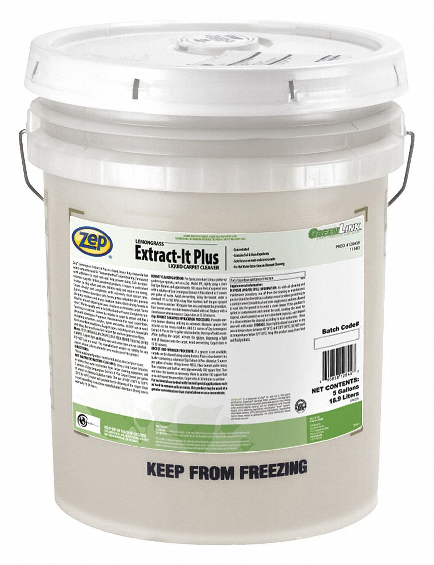 ZEP, Bucket, 5 gal, Carpet Cleaner - 451C67|128439 - Grainger