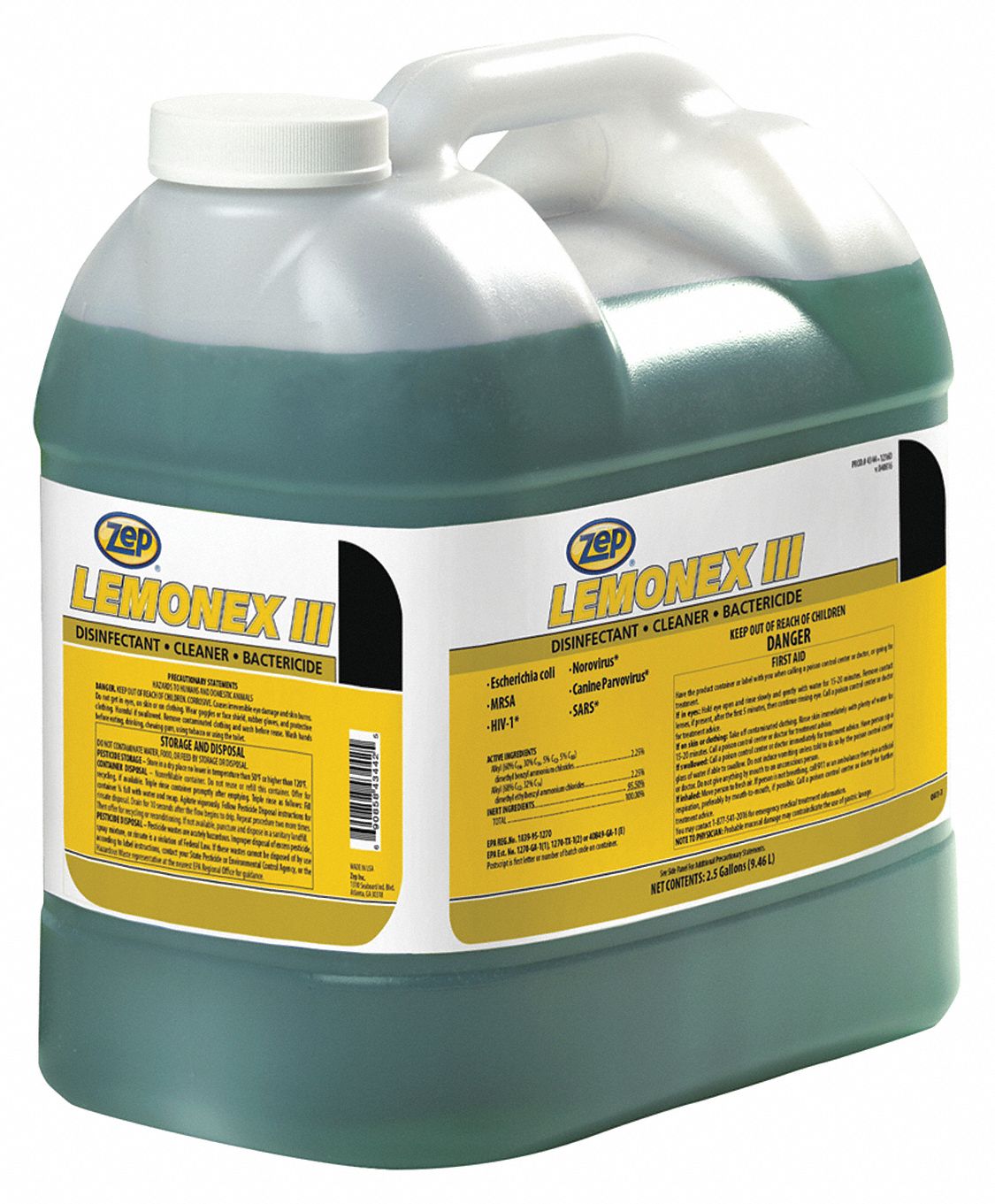 ZEP, Jug, Concentrated, Disinfectant - 451C68|434453 - Grainger