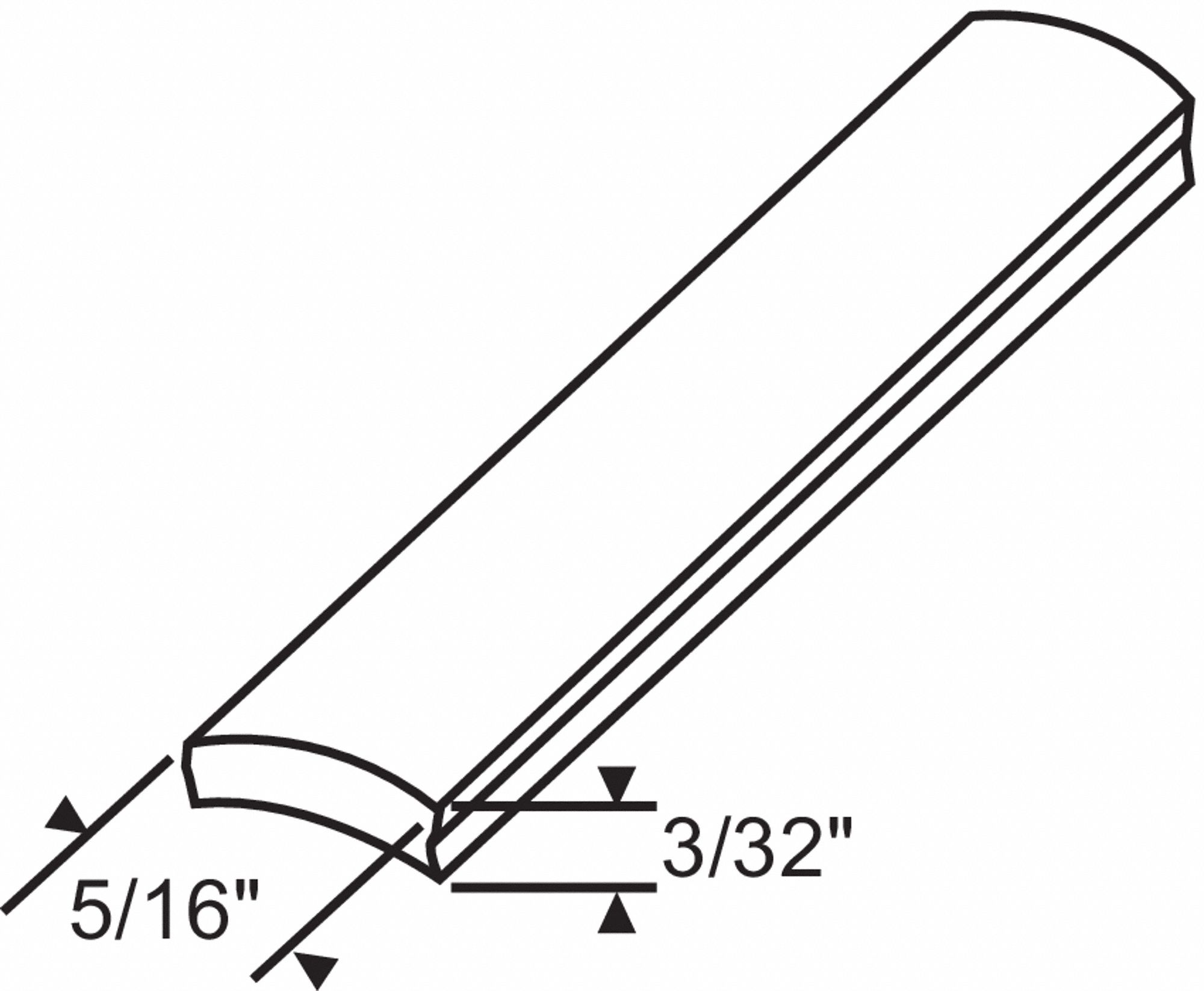 GRAINGER APPROVED Plastic, Flat Spline, Black, 1,000 ft Overall Length ...
