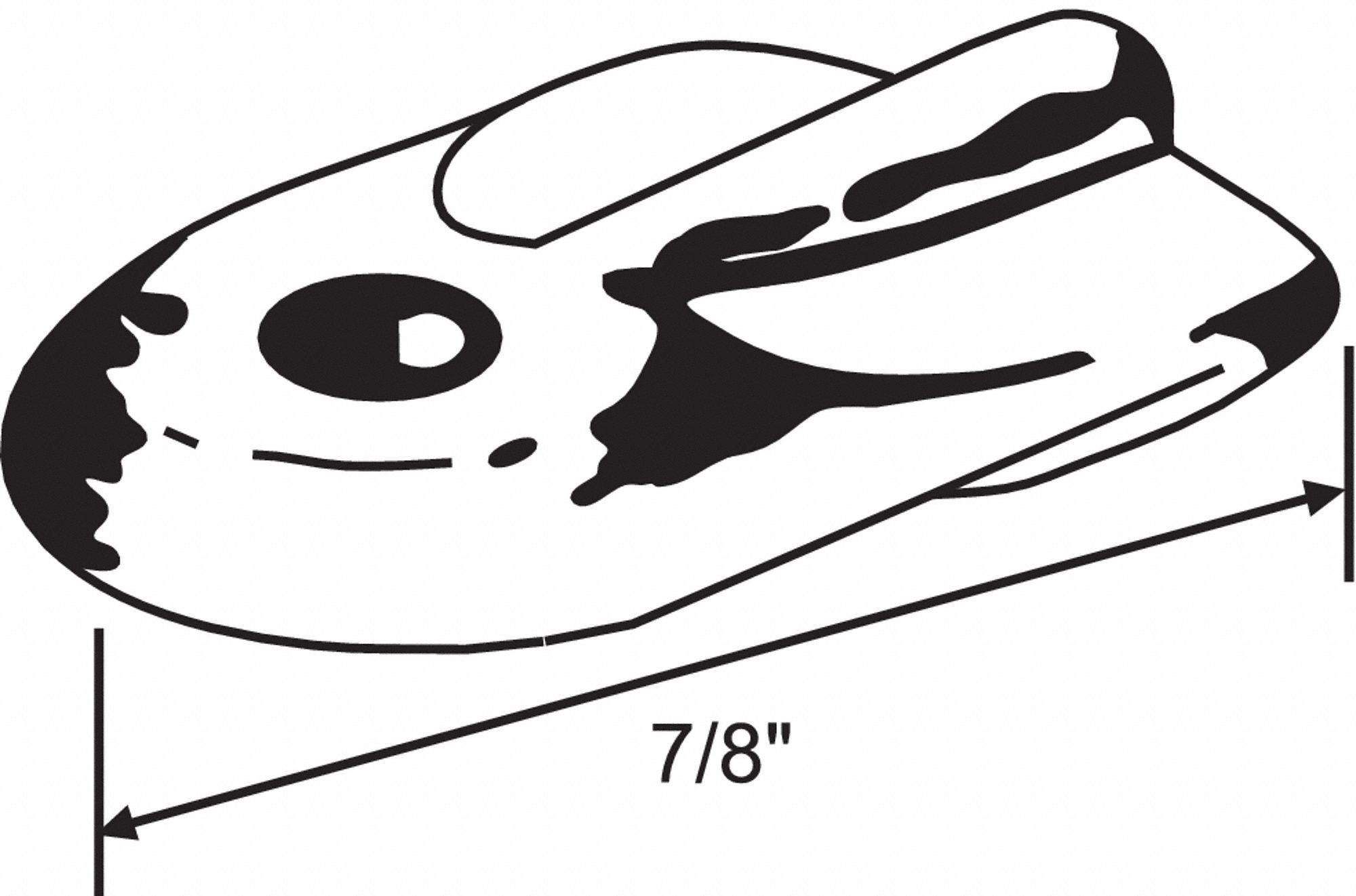 7/8 in Overall Lg, White, Screen Clip - 451J63|90-77 - Grainger