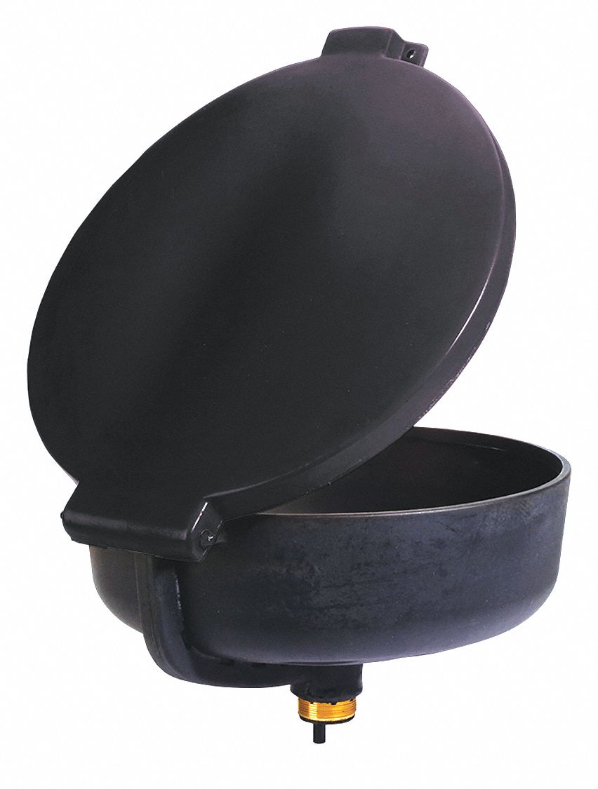 PIG Drum Funnel: Lockable, Black / Black, No Flame Arrester, 17 3/4 in ...