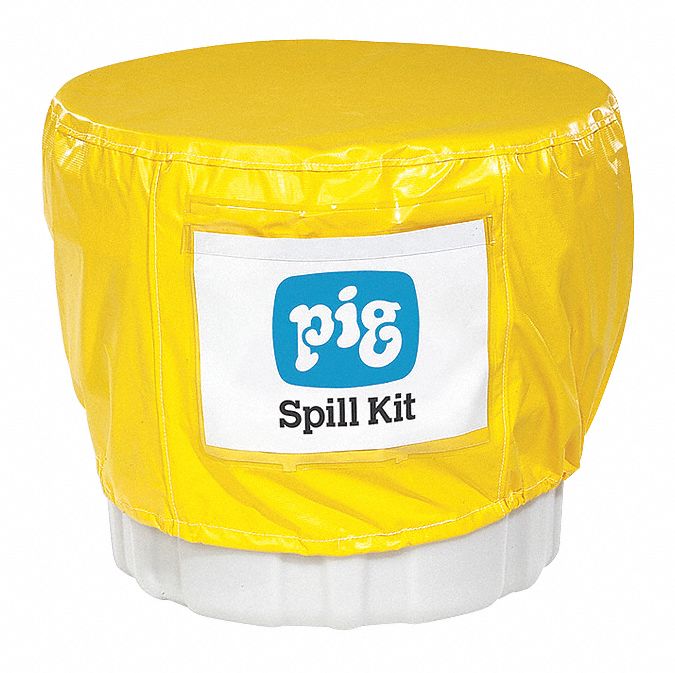 PIG OVER PACK PROTECTION COVER, 15 IN DIAMETER, YELLOW - Spill Kit ...