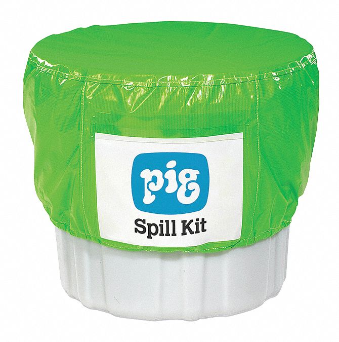 PIG, Green, 20 gal Spill Kit/30 gal Spill Kit/Overpack, Overpack Cover ...