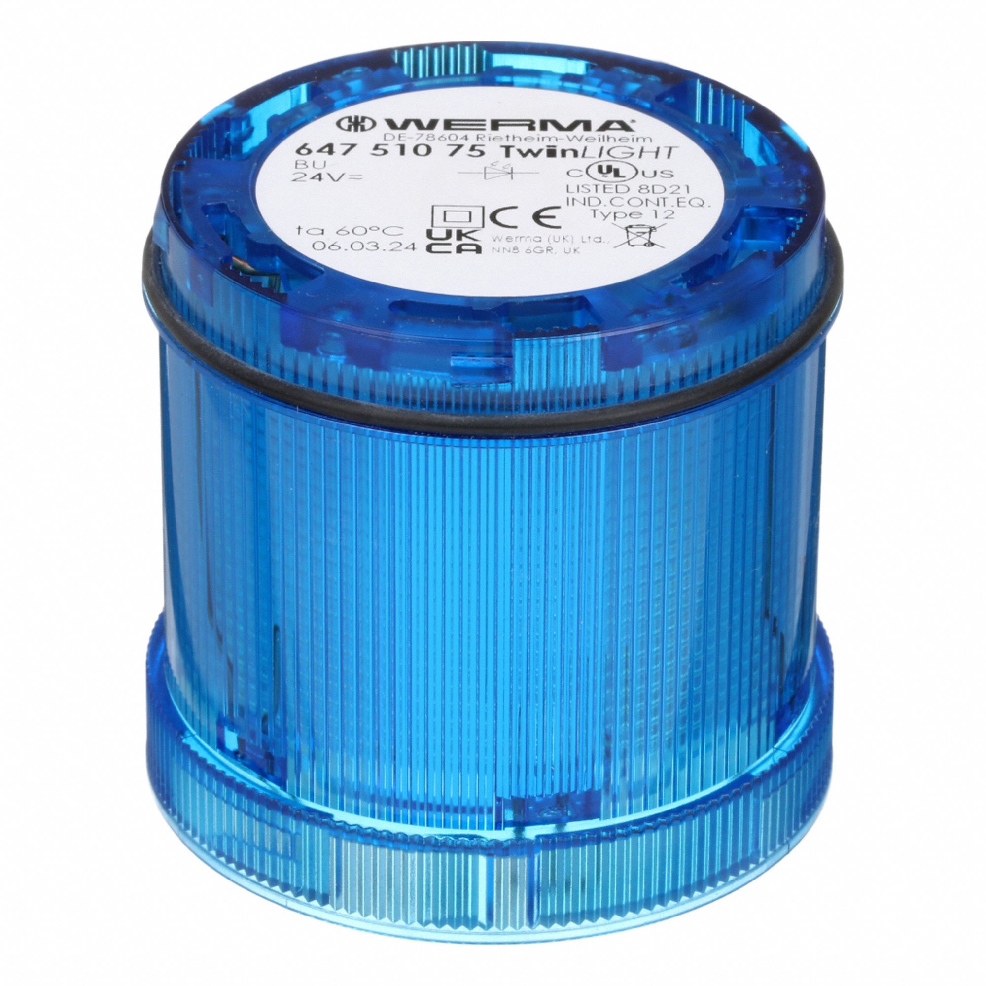 WERMA, Flashing/Steady, 24V AC/24V DC, Tower Light Module - 452T26 ...