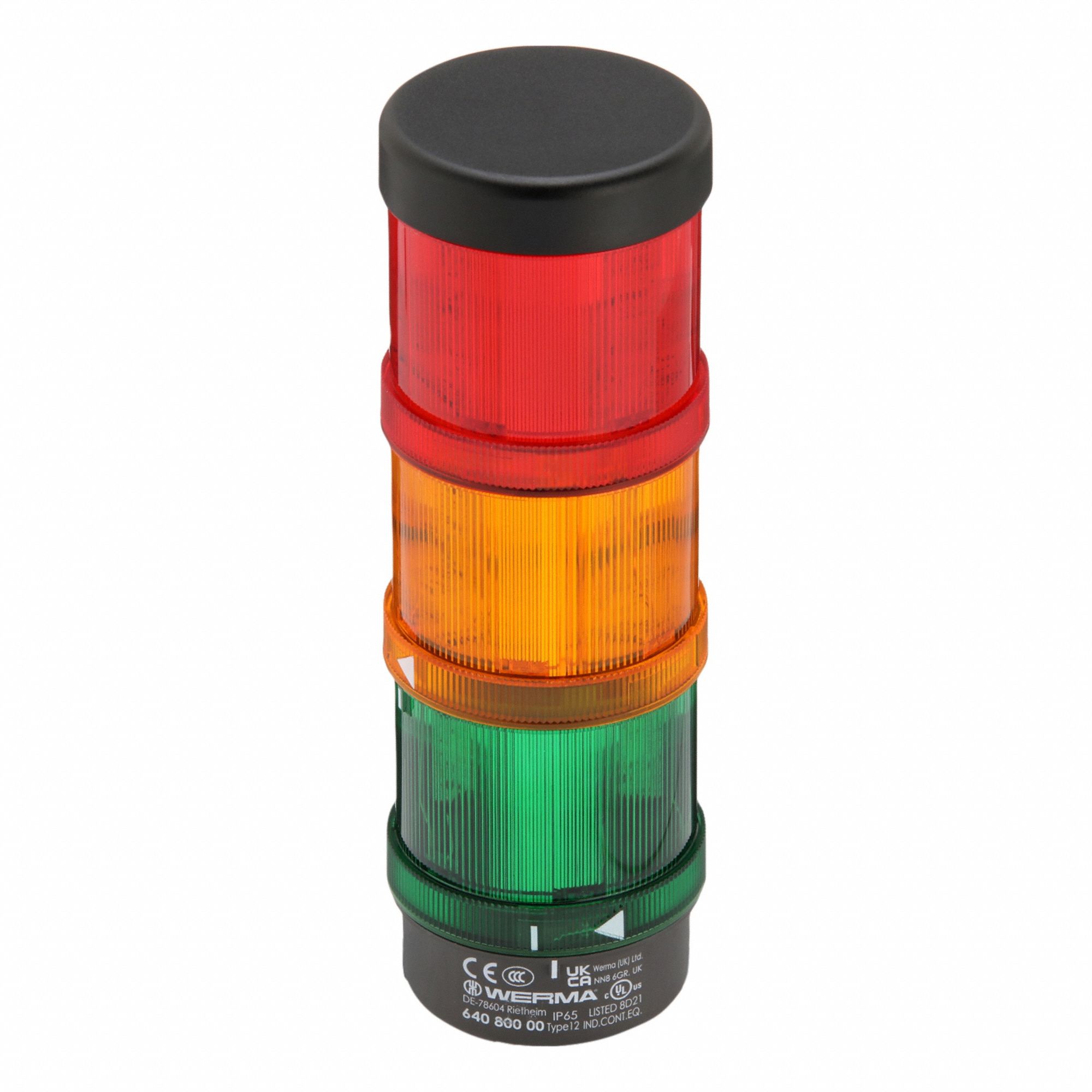 WERMA, 2 Tier, Green/Red, Tower Light Assembly - 452T51|64924001 - Grainger