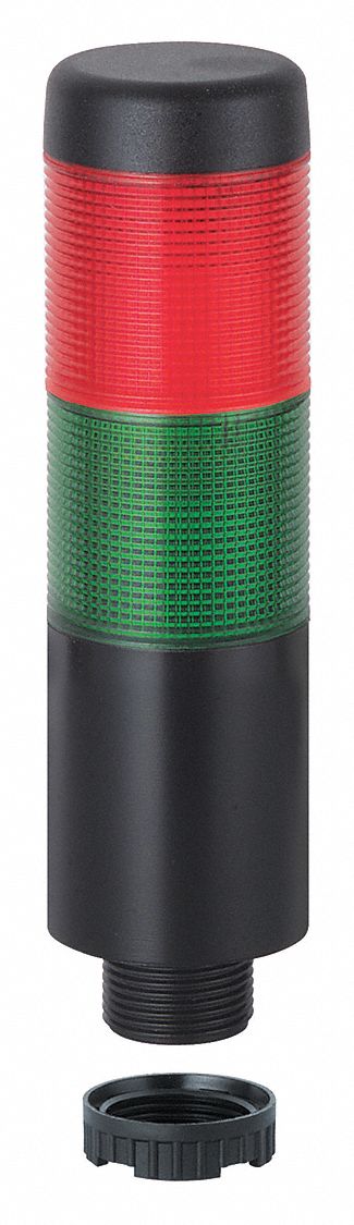 WERMA, 2 Tier, Green/Red, Tower Light Assembly - 452T90|69922075 - Grainger
