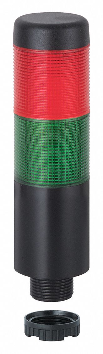 WERMA, 2 Tier, Green/Red, Tower Light Assembly - 452T87|69912075 - Grainger