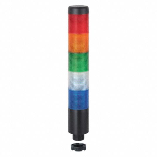 WERMA, 4 Tier, Blue/Green/Red/White/Yellow, Tower Light Assembly ...