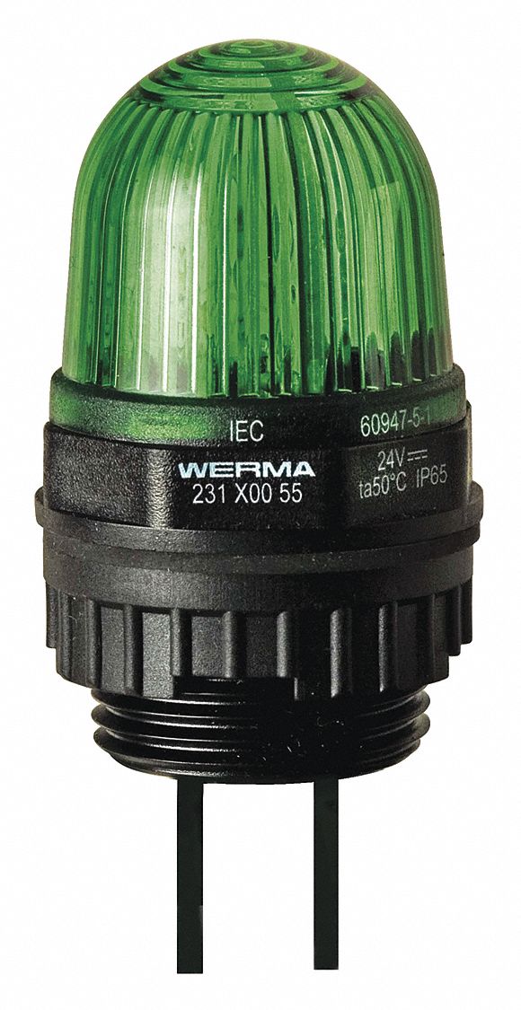 WERMA, Green, LED, Warning Light - 452U15|23120055 - Grainger