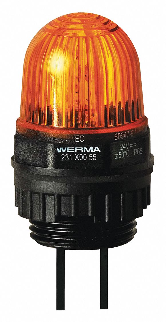 WERMA, Yellow, LED, Warning Light - 452U16|23130055 - Grainger