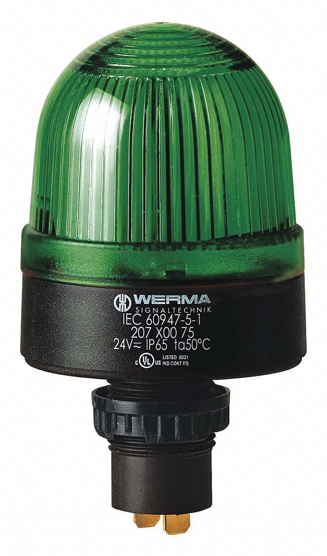 WERMA, Green, LED, Warning Light - 452U19|20720075 - Grainger