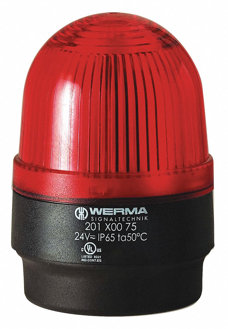 WERMA, Red, LED, Warning Light - 452U21|20110075 - Grainger