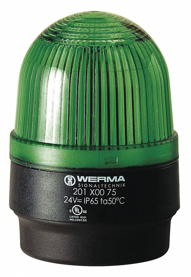 WERMA, Green, LED, Warning Light - 452U22|20120075 - Grainger