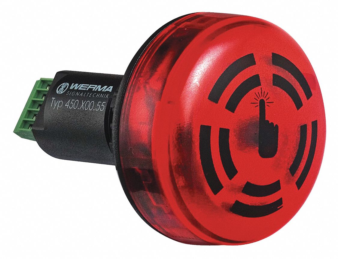 WERMA, 24V DC, 1 31/32 in Overall Wd, Buzzer - 452U50|45010055 - Grainger