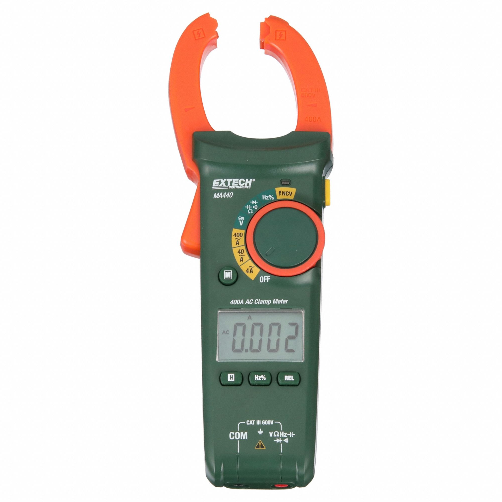 EXTECH, Clamp-Jaw Jaw, CAT III 600V, Digital Clamp Meter - 453A47|MA440 ...