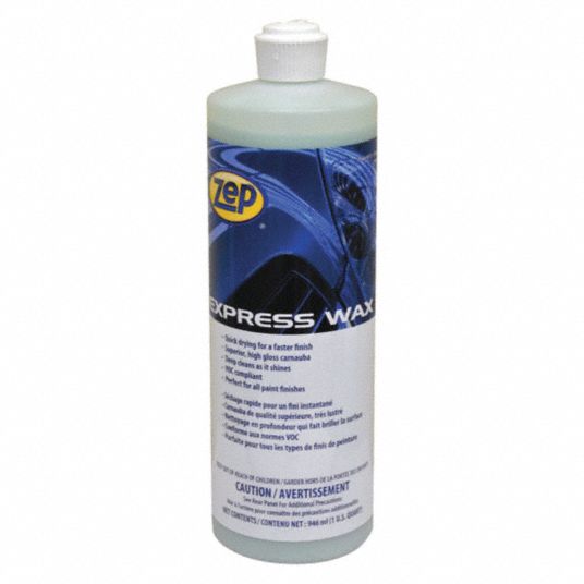 Carnauba Wax, Liquid, 1 qt, Plastic Bottle, Viscous Liquid, Light Blue ...