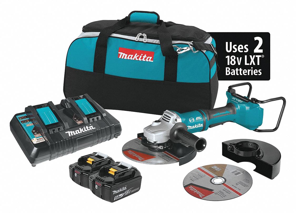 9 in Wheel Dia, Trigger, without Lock-On, Angle Grinder Kit - 453G25 ...