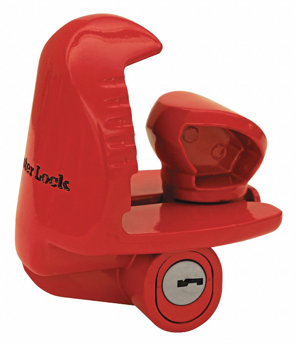 MASTER LOCK Coupler Lock: Universal, 1 7/8 in/2 5/16 in/2 in, Powder ...