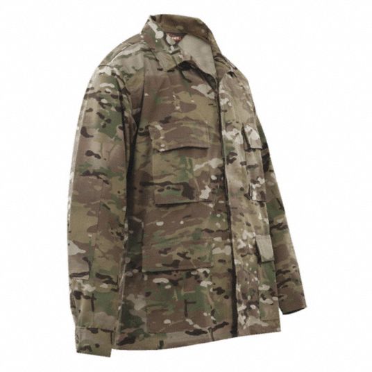 BDU Coat, XL Fits Chest Size 46 in to 48 in, Multicam Color - Grainger
