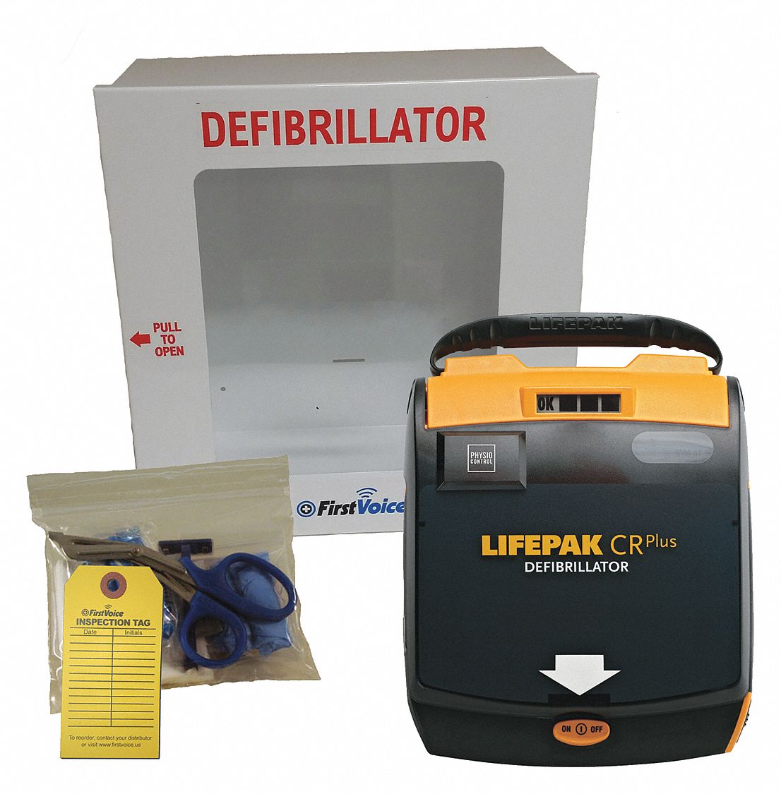 Semi-Auto AED Value Package, AHA Compliant, OSHA PPE Compliant - Grainger