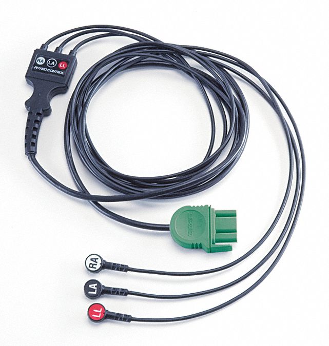 STRYKER PHYSIO-CONTROL, 99425-000023/99425-000025, (3) Wire ECG Cable ...