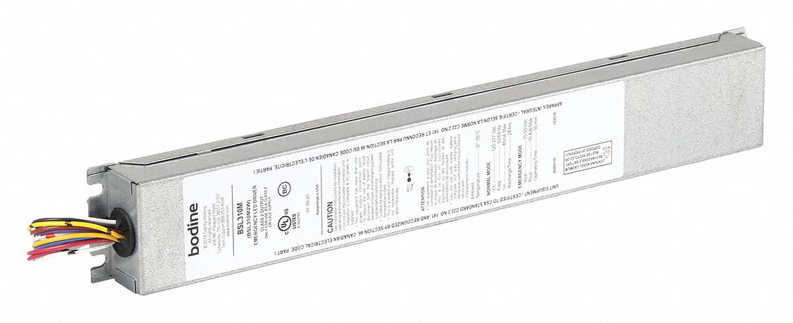 BODINE, 10.4 W Max. Bulb Watts, 120 to 277V AC, LED Emergency Driver ...