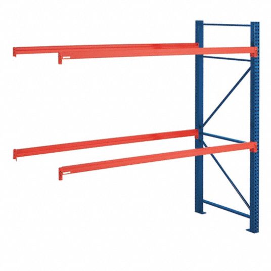STEEL KING Pallet Rack Add-On Unit: 123 in x 42 in x 8 ft, 12 ga Beams ...