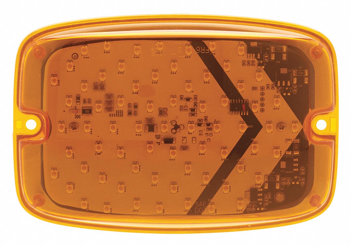 FEDERAL SIGNAL, Perimeter Flashing Warning Light, Amber, Warning Light ...