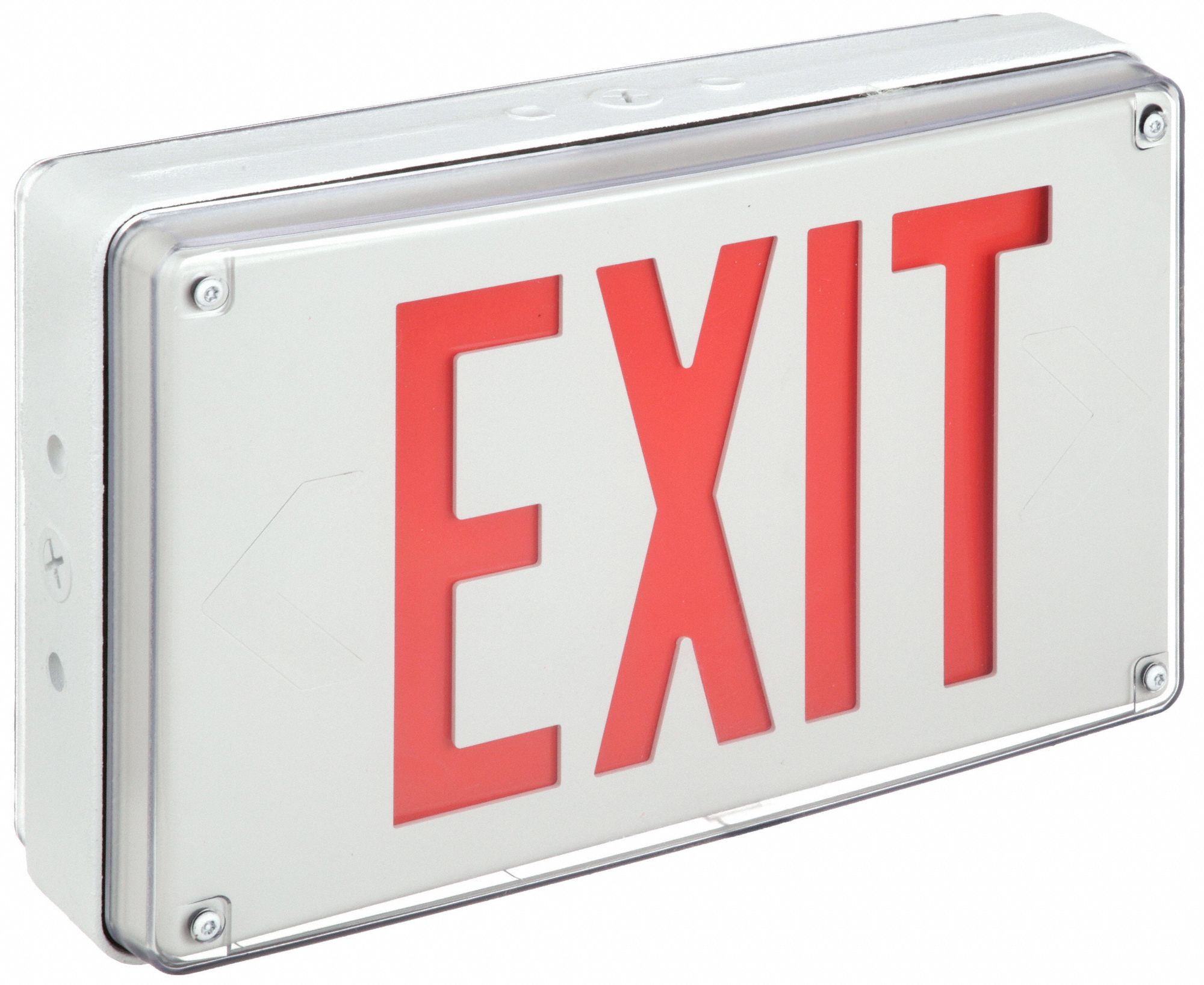 Red, 2 Faces, Exit Sign - 454Y87|LV S W 2 R 120/277 UM 4X - Grainger