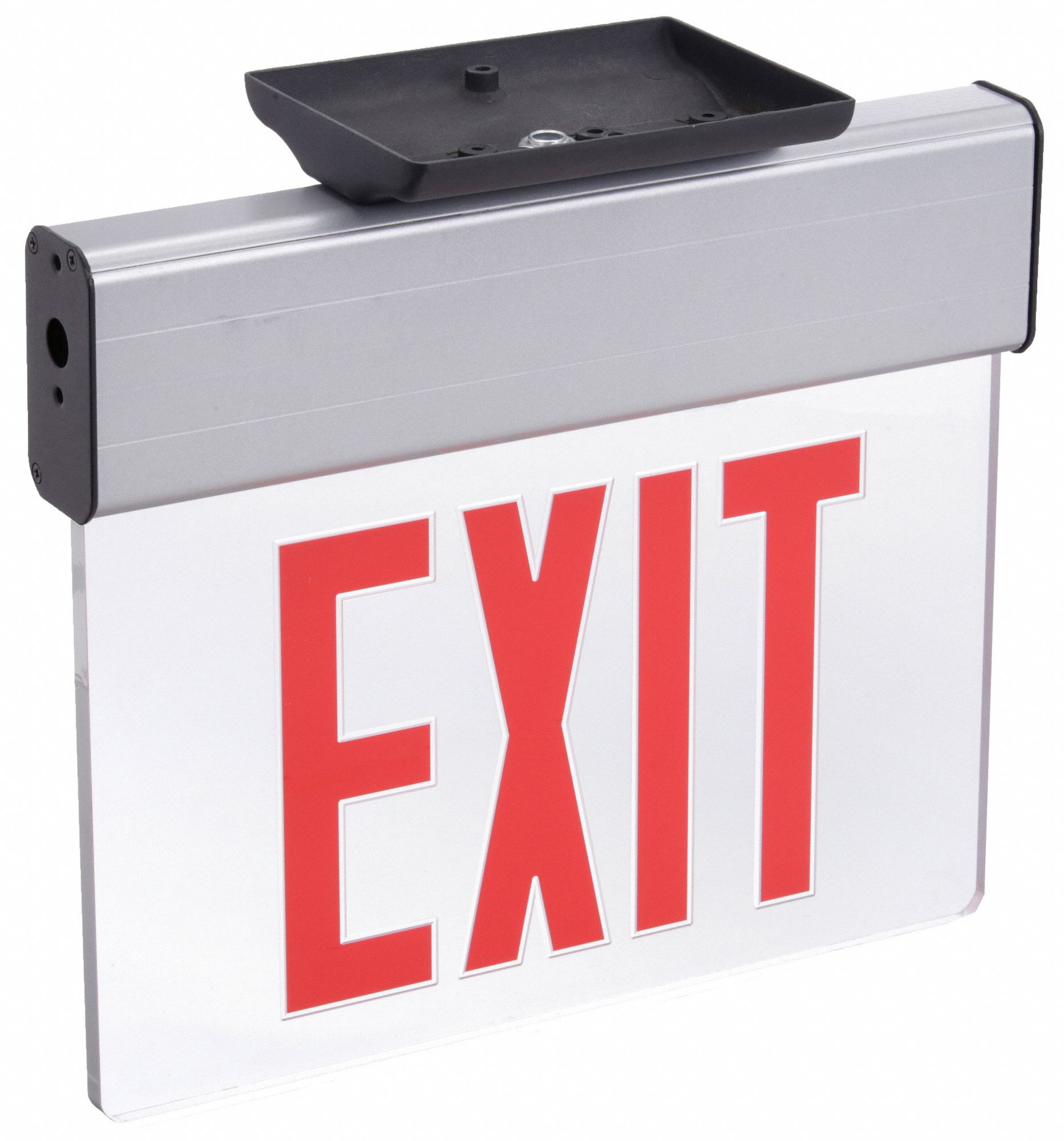 1 Faces, Red, Exit Sign - 454Y91|EDG 1 R EL SD - Grainger