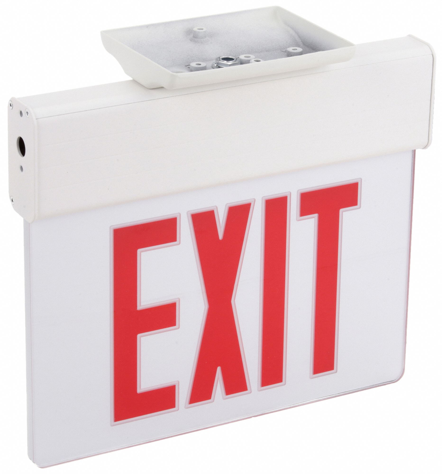 1 Faces, Red, Exit Sign - 454Y93|EDG W 1 RW EL SD - Grainger