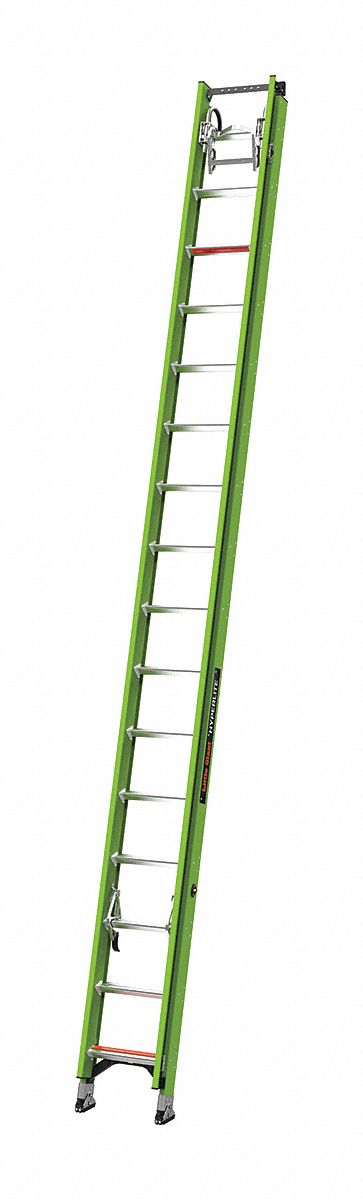 LITTLE GIANT, 32 ft Ladder Size, Fiberglass, Extension Ladder - 455C45 ...