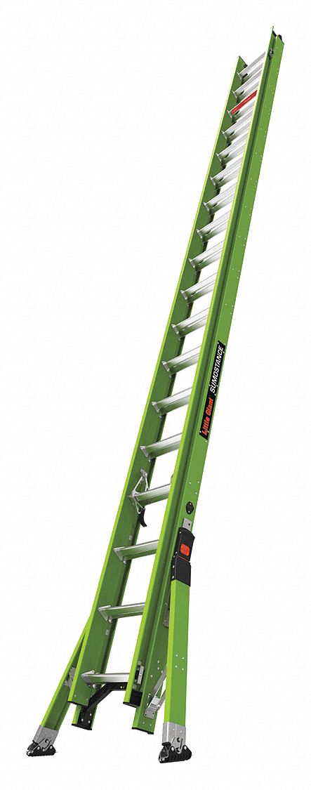 LITTLE GIANT, 36 ft Ladder Size, Fiberglass, Extension Ladder - 455C48 ...
