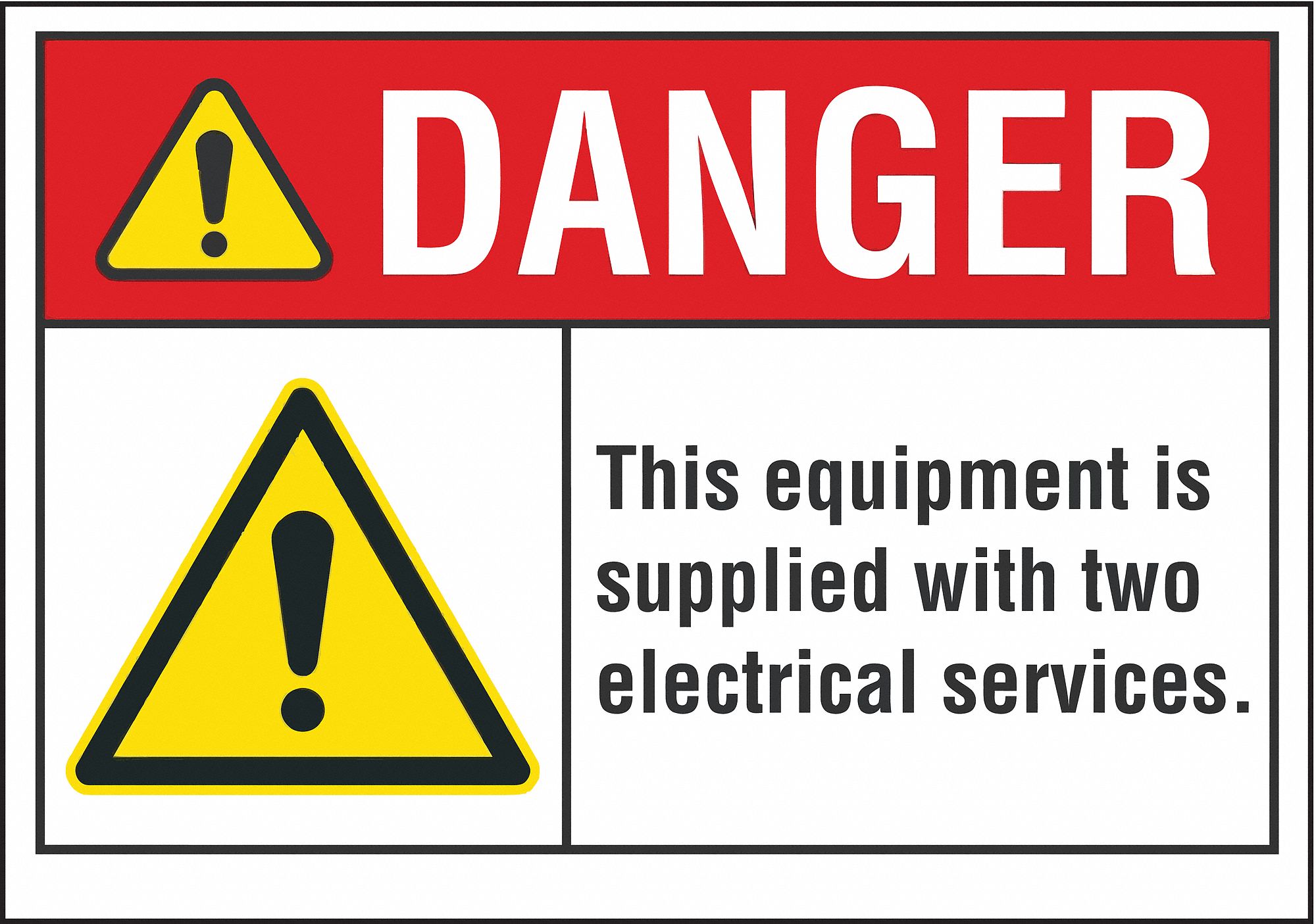 Polyester, Adhesive Sign Mounting, Electrical Hazard Danger Label ...