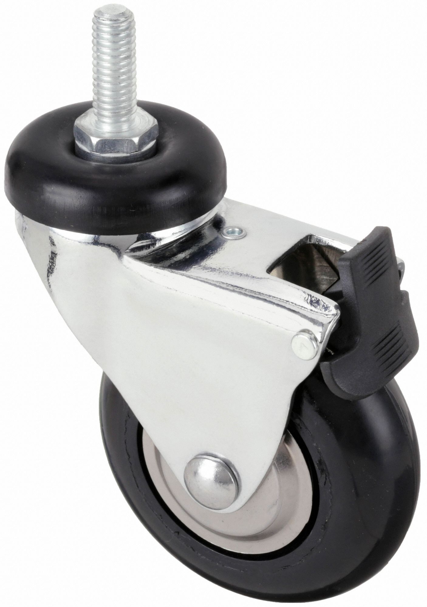 Swivel, 3 in Wheel Dia., Stem Caster - 455T50|P7S-SRP030K-ST3-TB - Grainger
