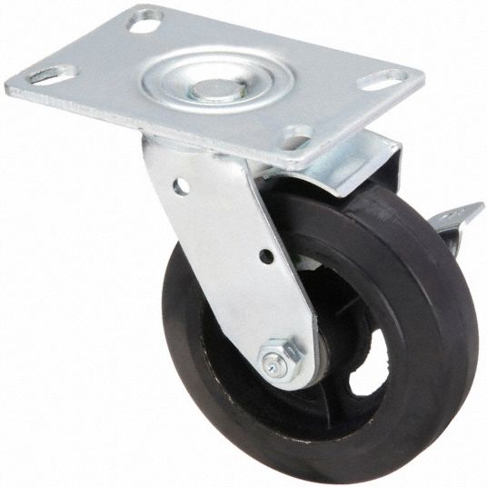 Swivel, Directional Lock/Side Brake, Plate Caster - 455T70|P21S-RY060R ...